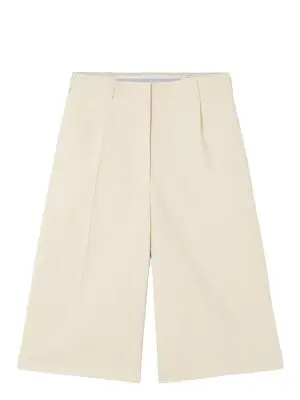 ABADIA Abadia Pleated Grain De Poudre Bermuda Shorts