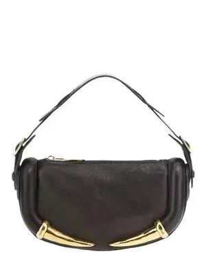 Roberto Cavalli Leather Shoulder Bag - Black