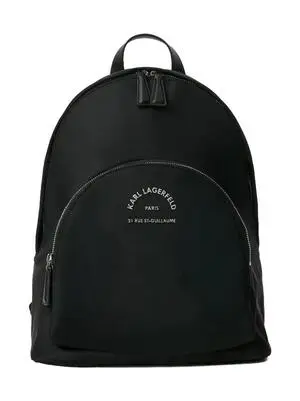 Karl Lagerfeld Medium Rue St-guillaume Backpack - Black
