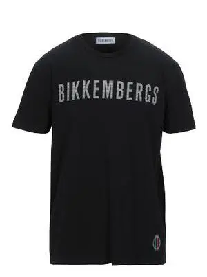 BIKKEMBERGS T-shirt Size Cotton, Elastane - Black