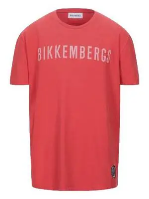 BIKKEMBERGS T-shirt Size Cotton, Elastane - Red