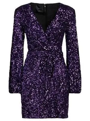 Pinko Mini Sequined Dress - Purple
