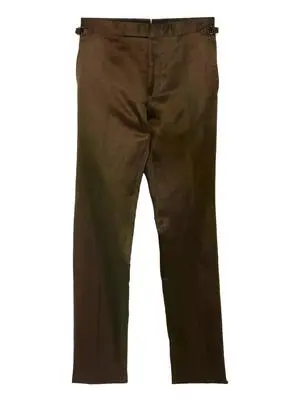 TOM FORD Satin Trousers - Brown