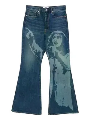 Junya Watanabe Printed Jeans - Blue