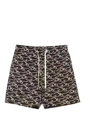 Paul & Shark Printed Swim Shorts - Black