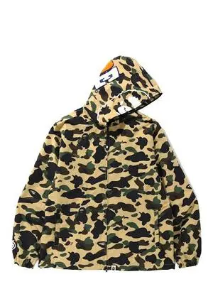 A BATHING APE 1st Camo 2nd Ape Full Zip Hoodie Jacket Yellow