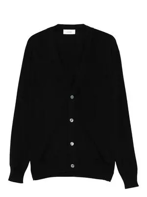 LARDINI V-neck Cardigan - Black