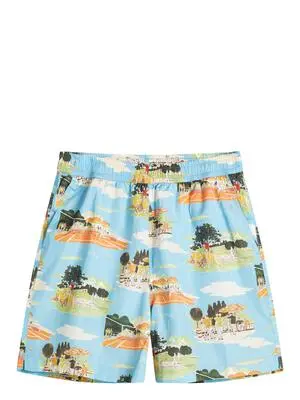 Drole De Monsieur Beach Shorts - Light Blue