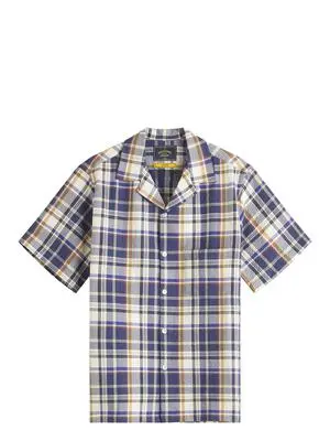 Portuguese Flannel Prainha Check Seersucker Vacation Shirt - Blue/white