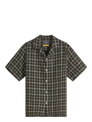 Portuguese Flannel Dorne Wavey Check Vacation Shirt - Black