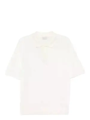 Moncler Fine-knit Polo Shirt - Neutrals