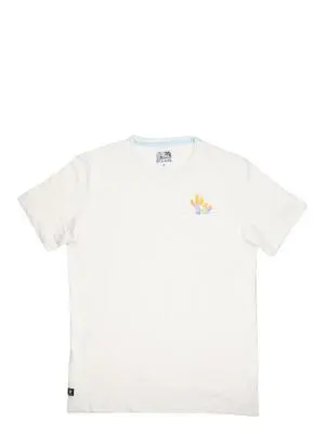 BAJA LLAMA Colorful Cactusslub Pima Pocket Tee - Cream