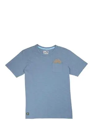 BAJA LLAMA Sun Dreamsslub Pima Pocket Tee - Blue