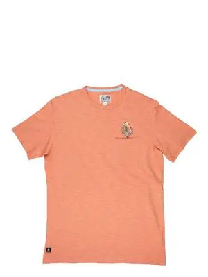BAJA LLAMA Cactus Hatslub Pima Pocket Tee - Coral
