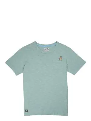 BAJA LLAMA Cerveza For My Face-a Slub Pima Pocket Tee - Green