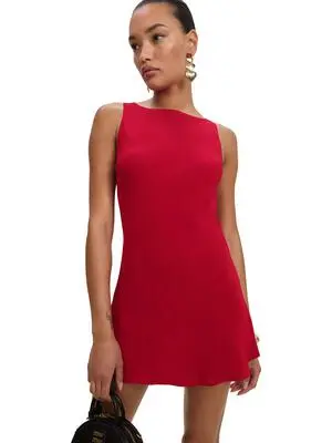 Reformation Atlas Knit Mini Dress - Black | Editorialist