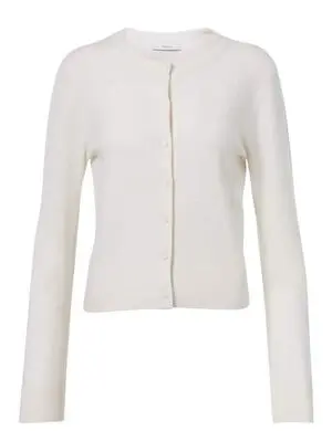 Vince Wool And Cashmere-blend Cardigan - White
