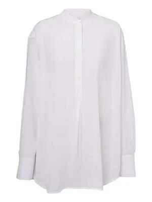 TOTEME Oversized Cotton Voile Shirt - White