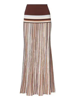 Faithfull The Brand Citara Striped Maxi Skirt - Brown