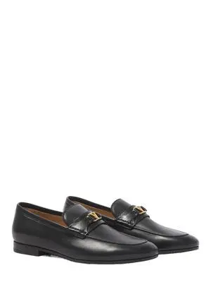 Valentino Garavani Vlogo Leather Loafers - Black