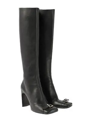 Balenciaga Bel Air 100 Leather Knee-high Boots - Black