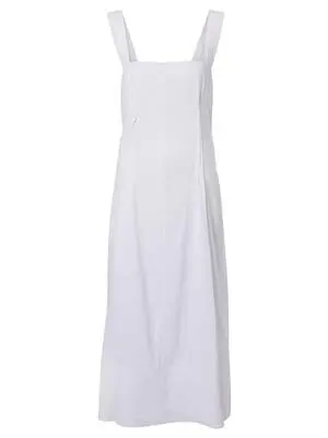 Vince Linen-blend Midi Dress - White