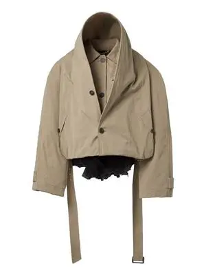 Balenciaga Deconstructed Cotton Twill Trench Coat - Beige