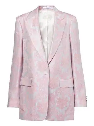 Dries Van Noten Floral Jacquard Blazer - Pink