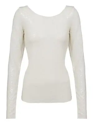Polo Ralph Lauren Sequined Jersey T-shirt - White