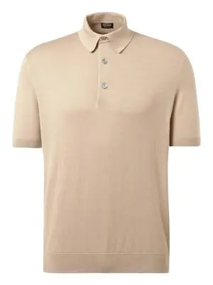 Zegna Cotton Polo Shirt - Brown