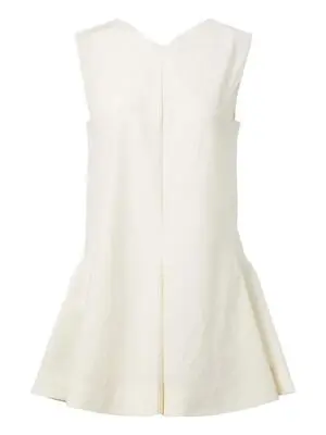 Khaite Mel Silk And Cotton Minidress - White