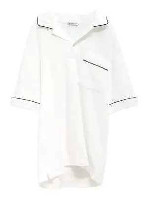 Moncler Piped-trim Polo Shirt - White