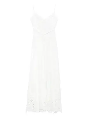 SELF-PORTRAIT Embroidered Maxi Dress - White