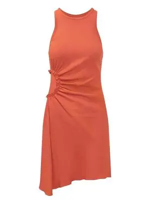 Victoria Beckham Gathered Mini Dress - Orange