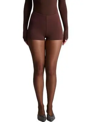 Naked Wardrobe High-waist Shorts - Chocolate
