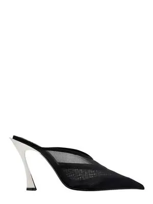 MUGLER 95mm Fang Mules - Black