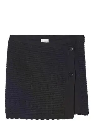 Closed Crochet Mini Skirt - Black