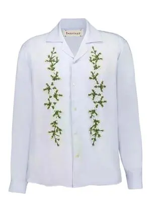 BAZISZT Embroidered Shirt - Blue