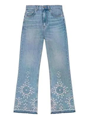 GANNI Broderie-anglaise Jeans - Blue