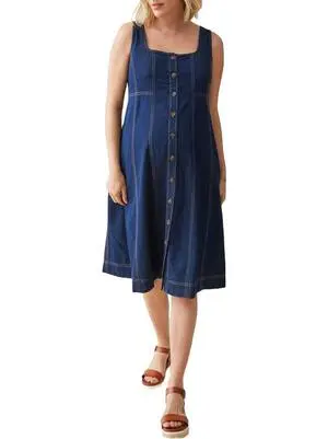 INGRID & ISABEL® Maternity/nursing Swing Dress - Indigo