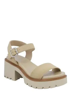 Mia Platform Ankle Strap Sandals - Sand