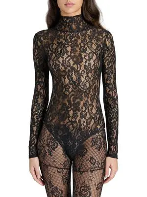 Valentino Garavani Sheer Lace Bodysuit - Nero
