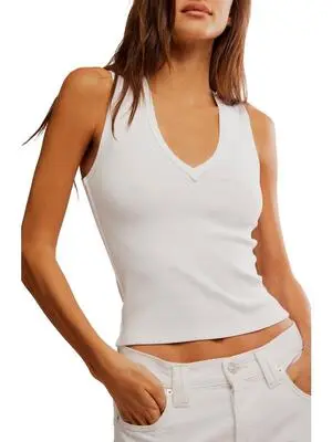 Free People Neria Rib Tank - Ivory