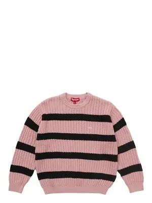 Supreme Loose Gauge Stripe Small Box Sweater - Pink