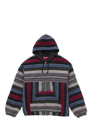 Supreme Woven Stripe Hooded Jacket - Black