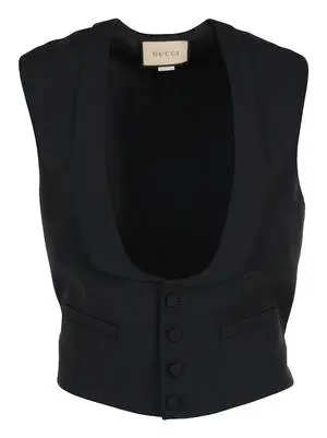 Gucci Wool Blend Vest - Black