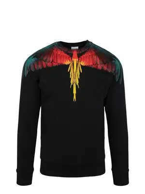 MARCELO BURLON COUNTY OF MILAN Icon Wings Crewneck Sweatshirt - Black