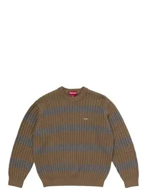 Supreme Loose Gauge Stripe Small Box Sweater - Khaki