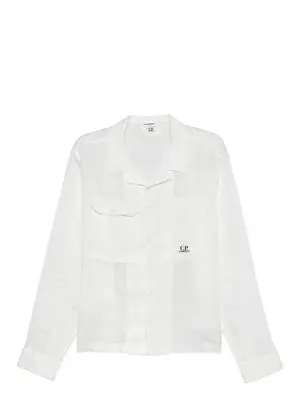 C.P. COMPANY Linen Overshirt - White