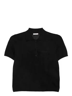 Moncler Logo-embroidered Polo Shirt - Black